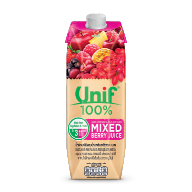 Unif 100% น้ำผักผลไม้รวม100% ขนาด 1000 มล. 1ลัง (12 กล่อง) - Living24 ...